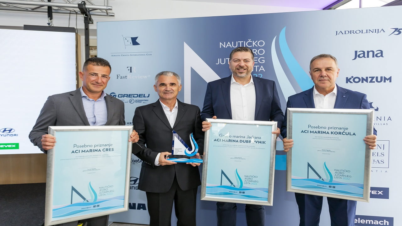 ACI marinama četiri nagrade Nautičkog jedra 2022. | Turizam.media